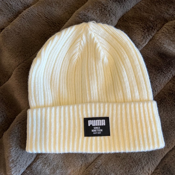 Puma | Accessories | Puma Knit Hat In Whiteoffwhite Color Unisex Size ...